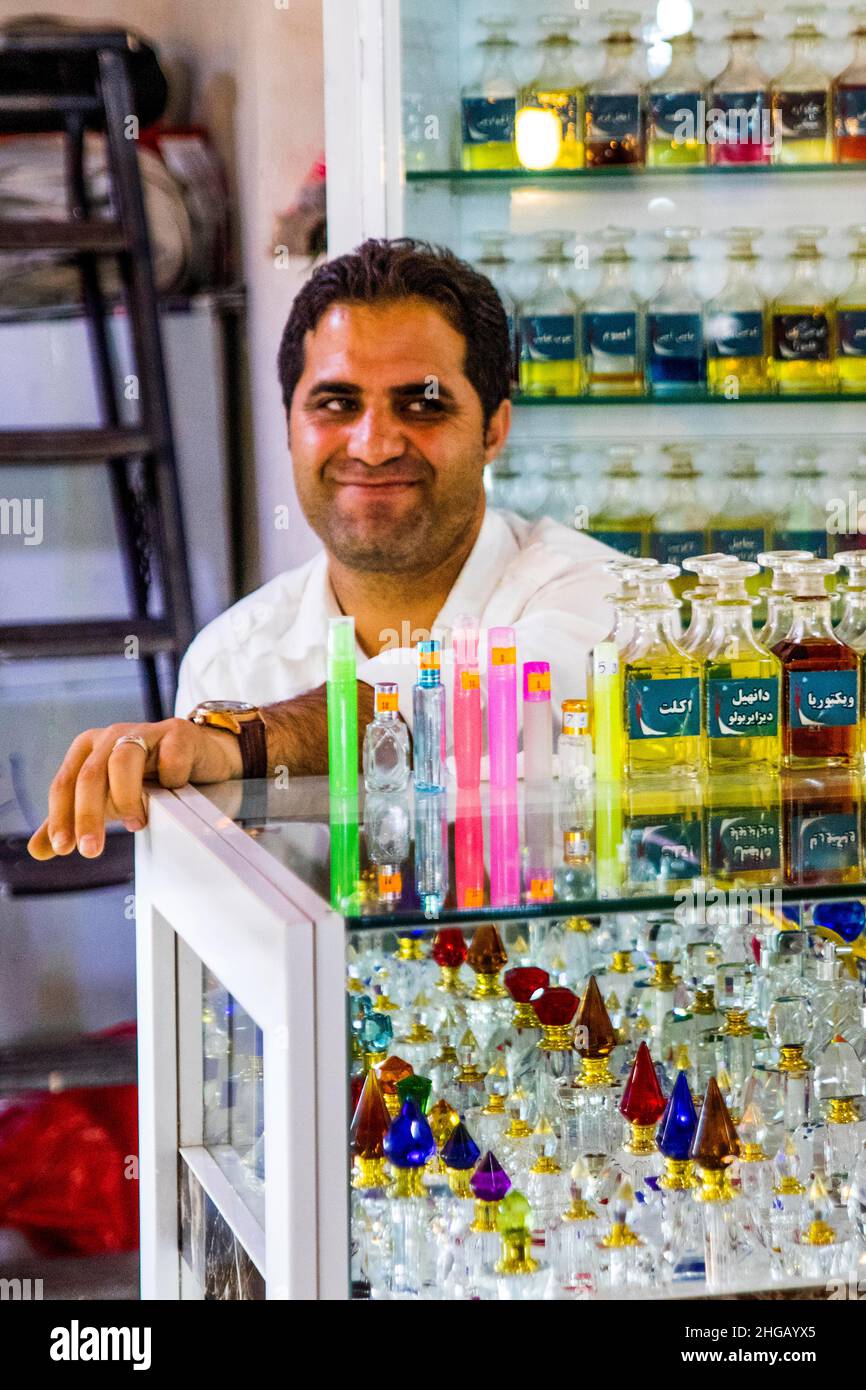 Perfumes, The Grand Bazaar, Isfahan, Isfahan, Iran Stock Photo - Alamy