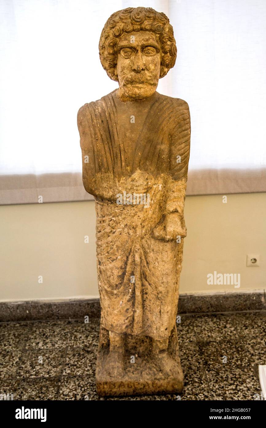 Partic stone statue, National Museum, Tehran, Tehran, Iran Stock Photo ...