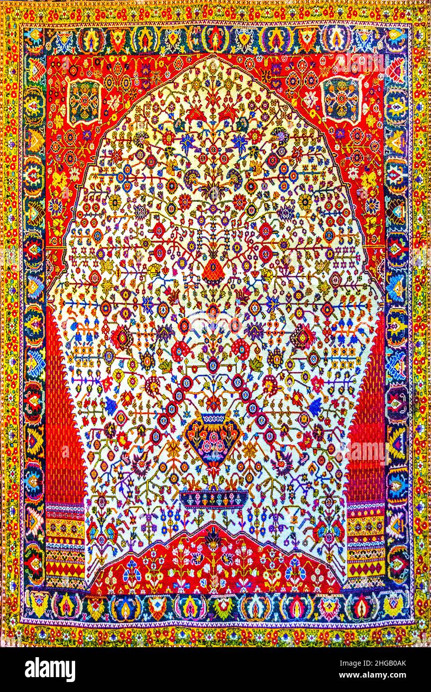 Qashqai, 1921, Prayer Rug, Carpet Museum, Tehran, Tehran, Iran Stock ...