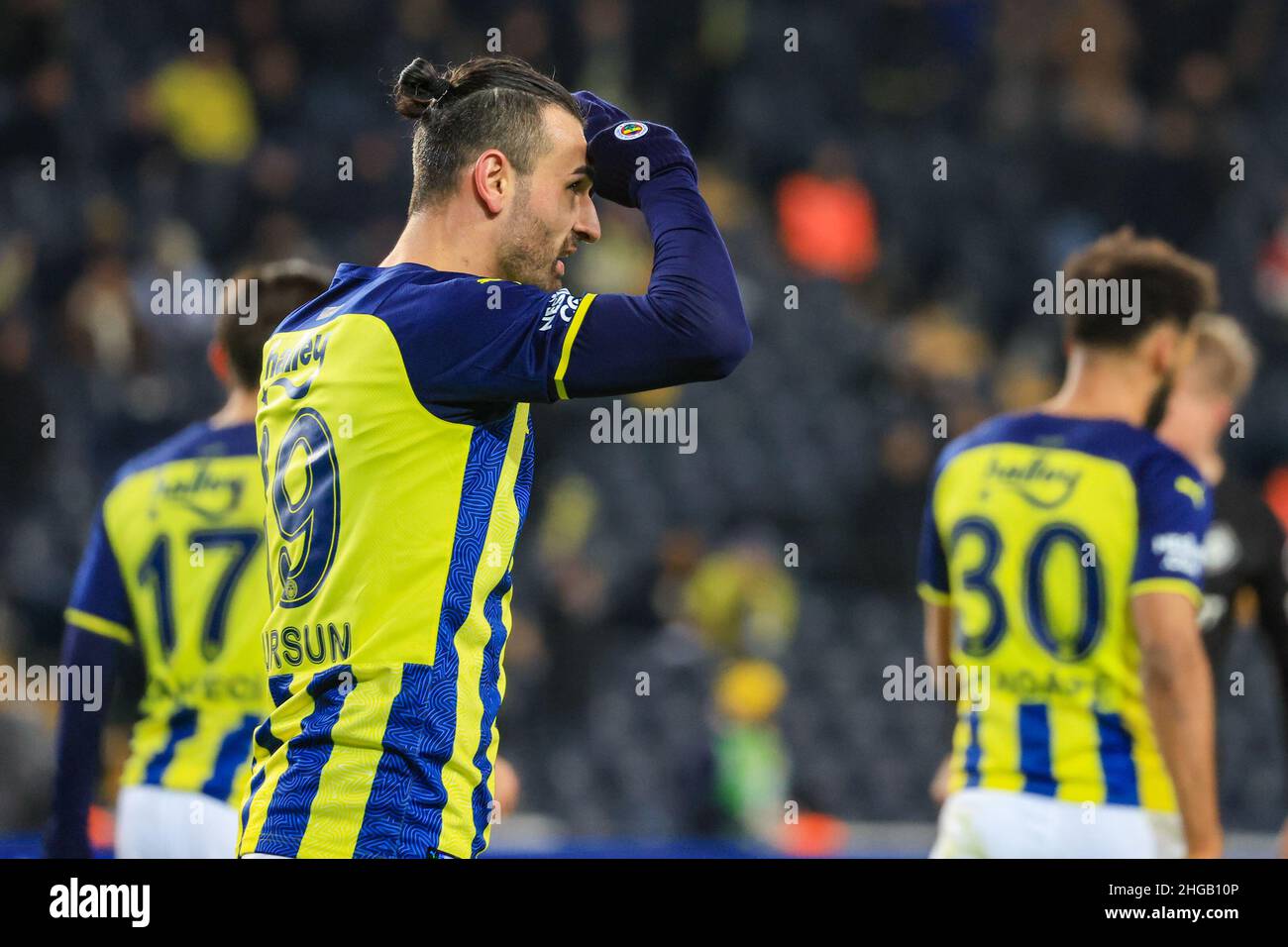 ISTANBUL, TURKEY - JANUARY 19: Serdar Dursun of Fenerbahce SK is ...