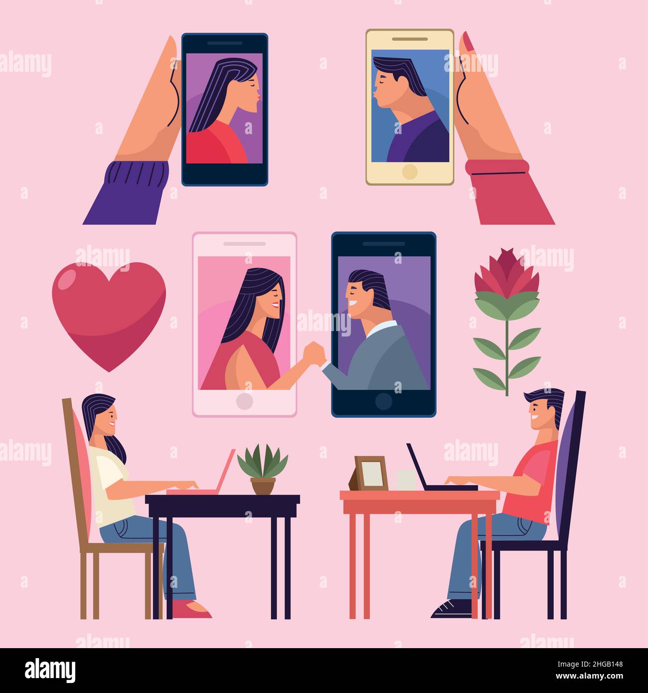 eight distance love icons Stock Vector Image & Art - Alamy