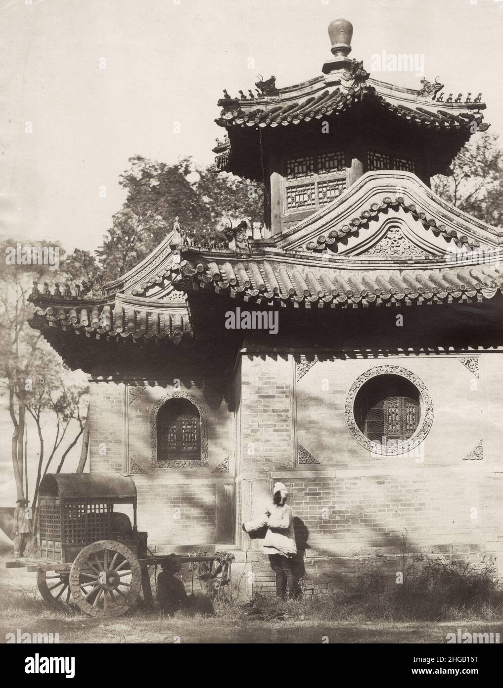 Vintage 19th century photograph - Mosque near Peking, Beijing, China ...