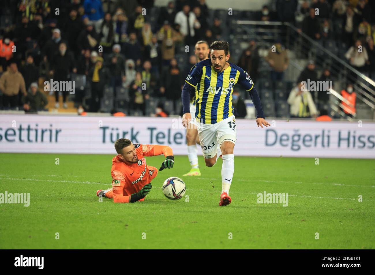 ISTANBUL, TURKEY - JANUARY 19: Goalkeeper Mateusz Lis of Altay SK ...