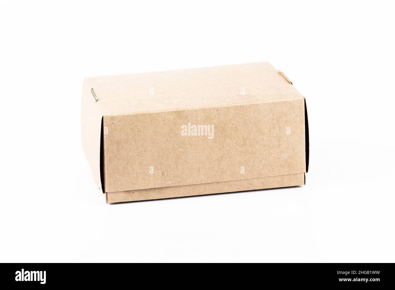 Take away food craft paper box isolated on white background. Part of ...