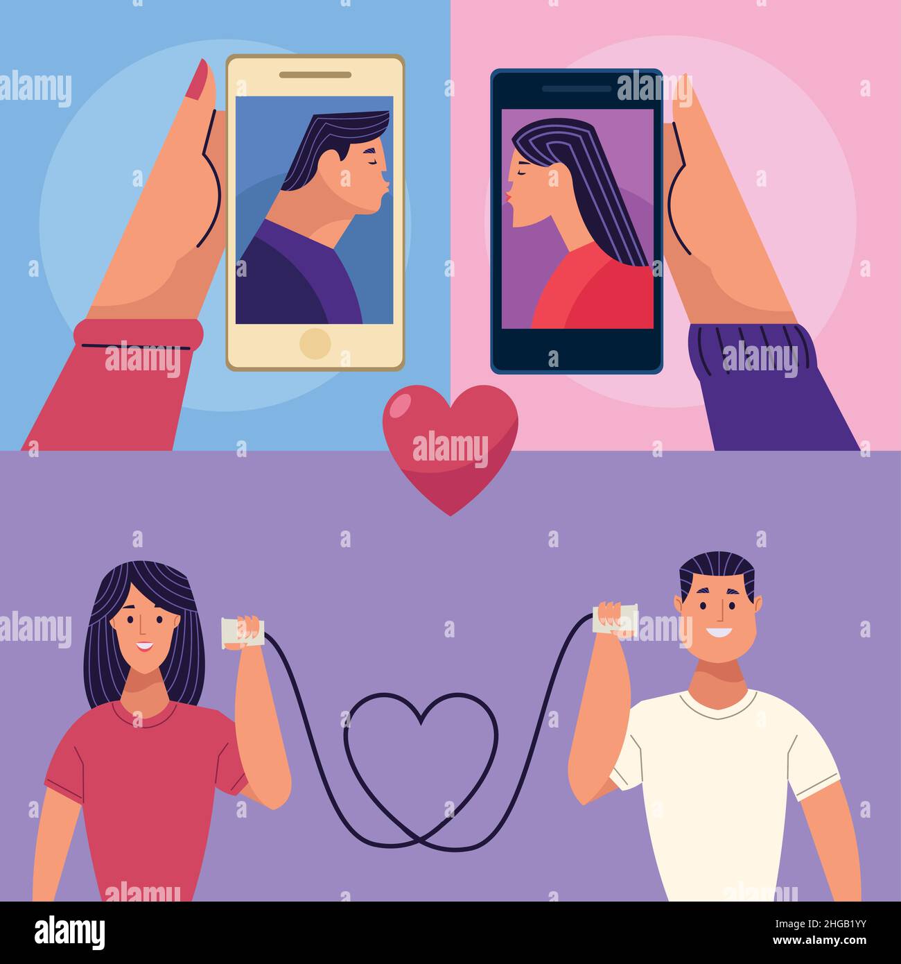 Three lovers Stock Vector Images - Alamy