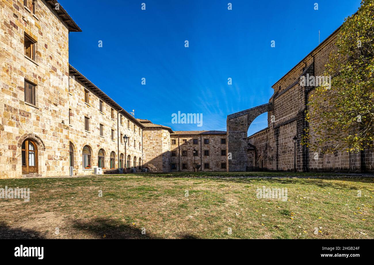 The Monastery of San Salvador of Leyre at Yesa, Pyrenees, Navarra ...