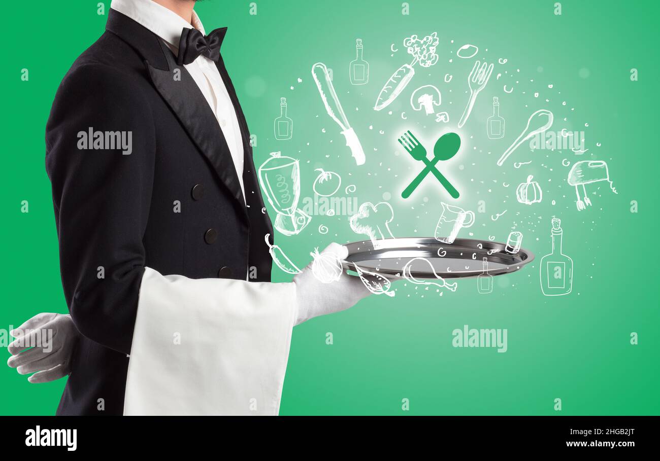 Silver service waiter serving spoon hi-res stock photography and images ...
