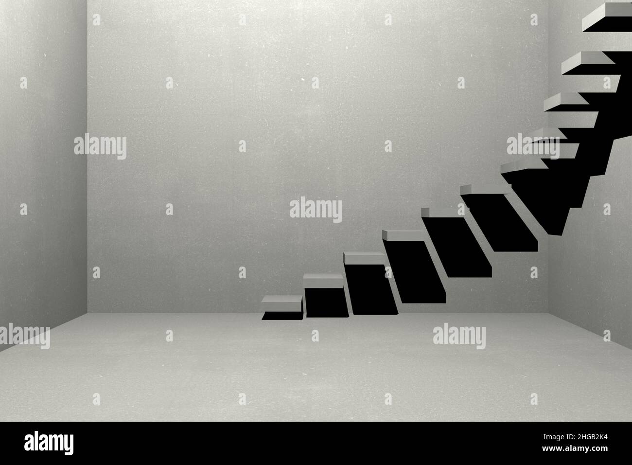 The Concrete staircase. Concrete steps. Concrete building. Concrete 3D ...