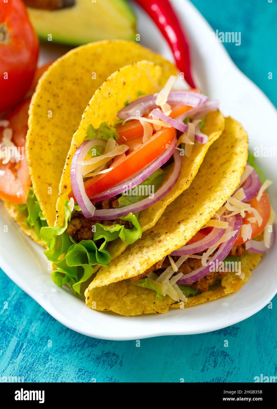 plate of tacos Stock Photo - Alamy