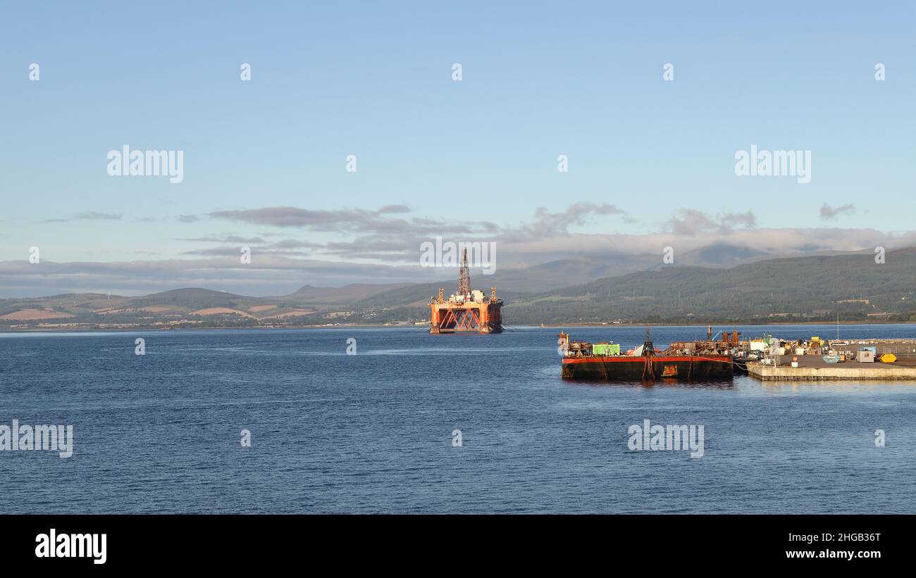 The Invergordon waterfront. Invergordon is a town in Ross and Cromarty ...