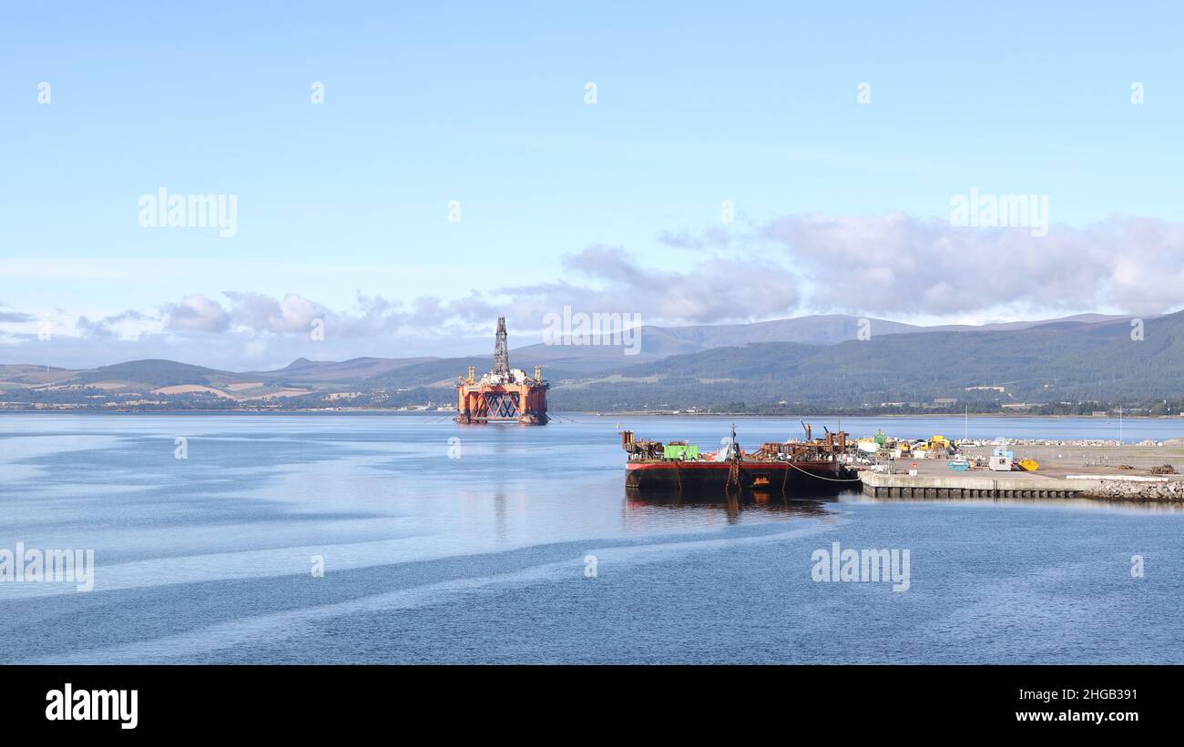 The Invergordon waterfront. Invergordon is a town in Ross and Cromarty ...