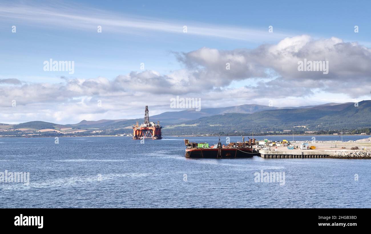 The Invergordon waterfront. Invergordon is a town in Ross and Cromarty ...