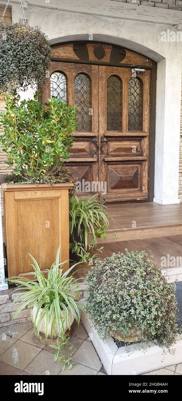 Entrance door of an old residential building Stock Photo - Alamy