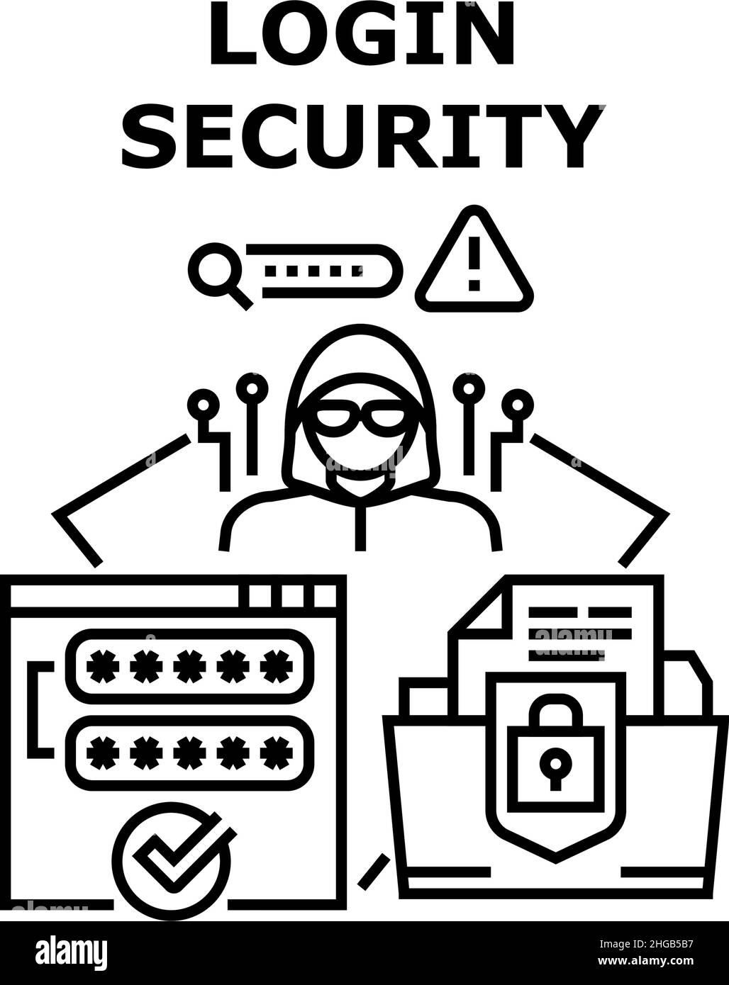 Login security icon vector illustration Stock Vector Image & Art - Alamy