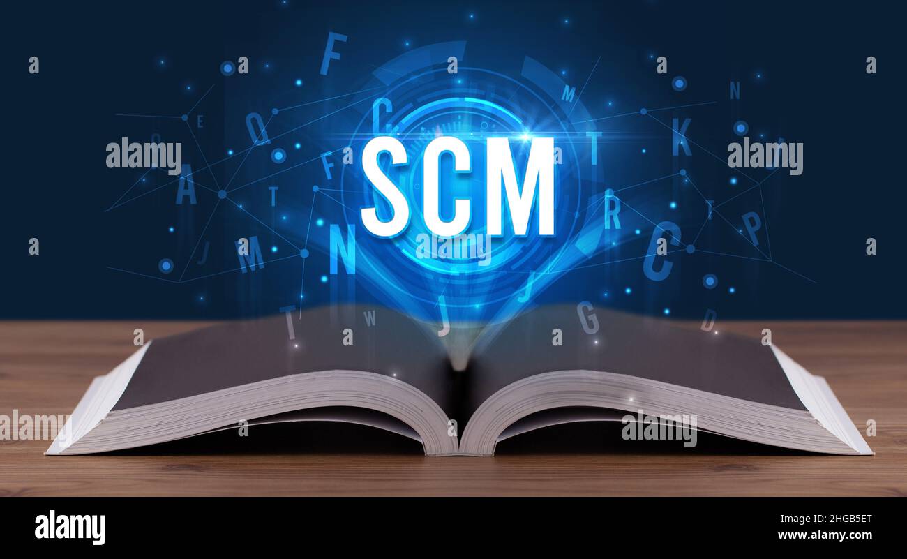 Technology abbreviation coming out from an open book Stock Photo - Alamy