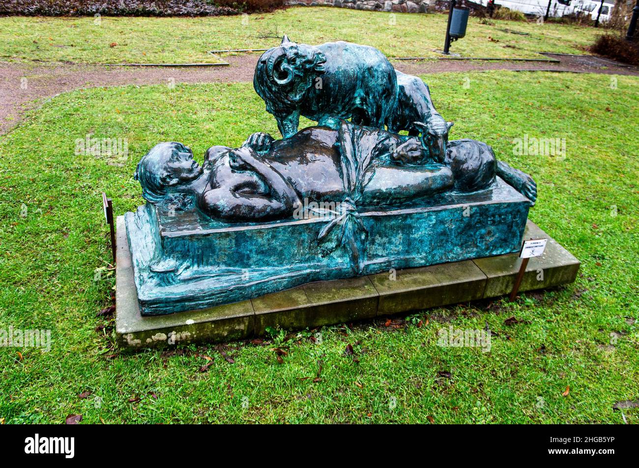 The Dead Abel statue by sculptor Quido Kocian in the garden of Art ...
