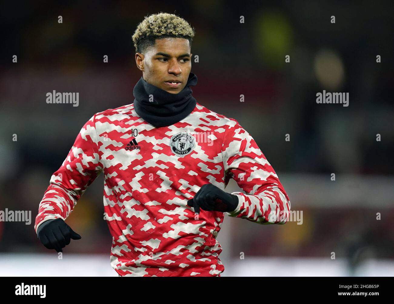 Manchester United's Marcus Rashford ahead of the Premier League match ...