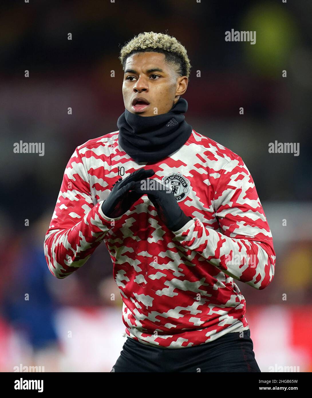 Manchester United's Marcus Rashford ahead of the Premier League match ...