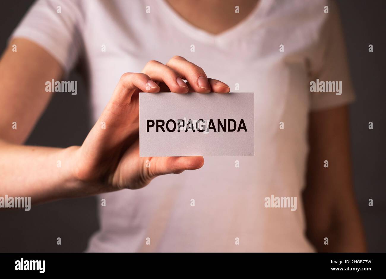 Propaganda word on paper note. Information influence concept Stock ...