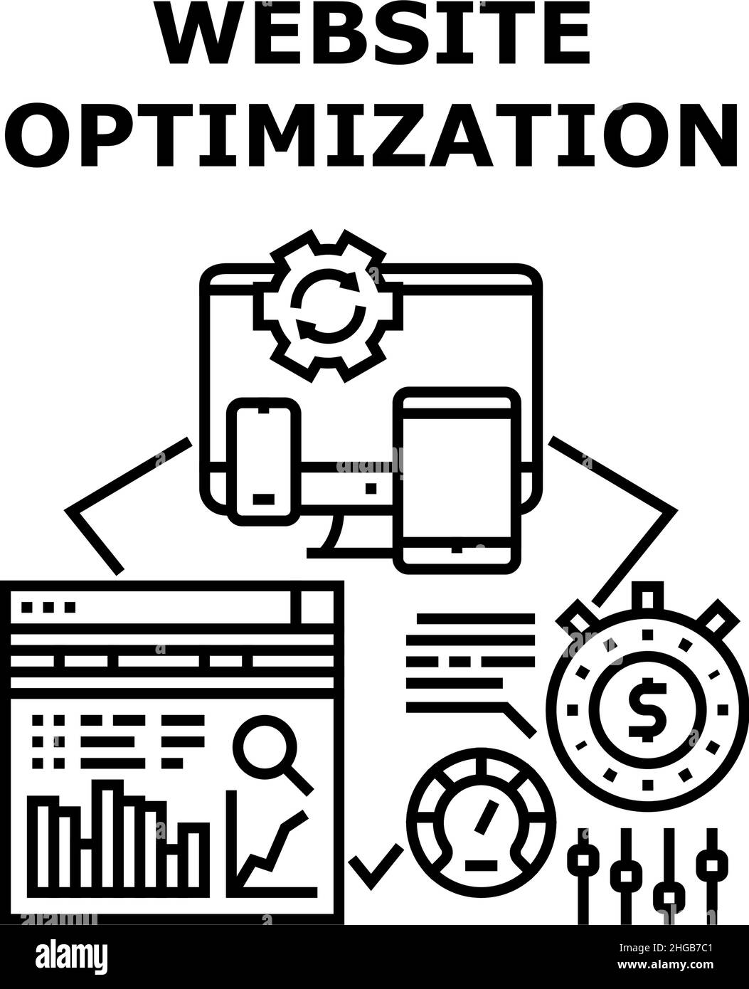 Website optimization icon vector illustration Stock Vector Image & Art ...