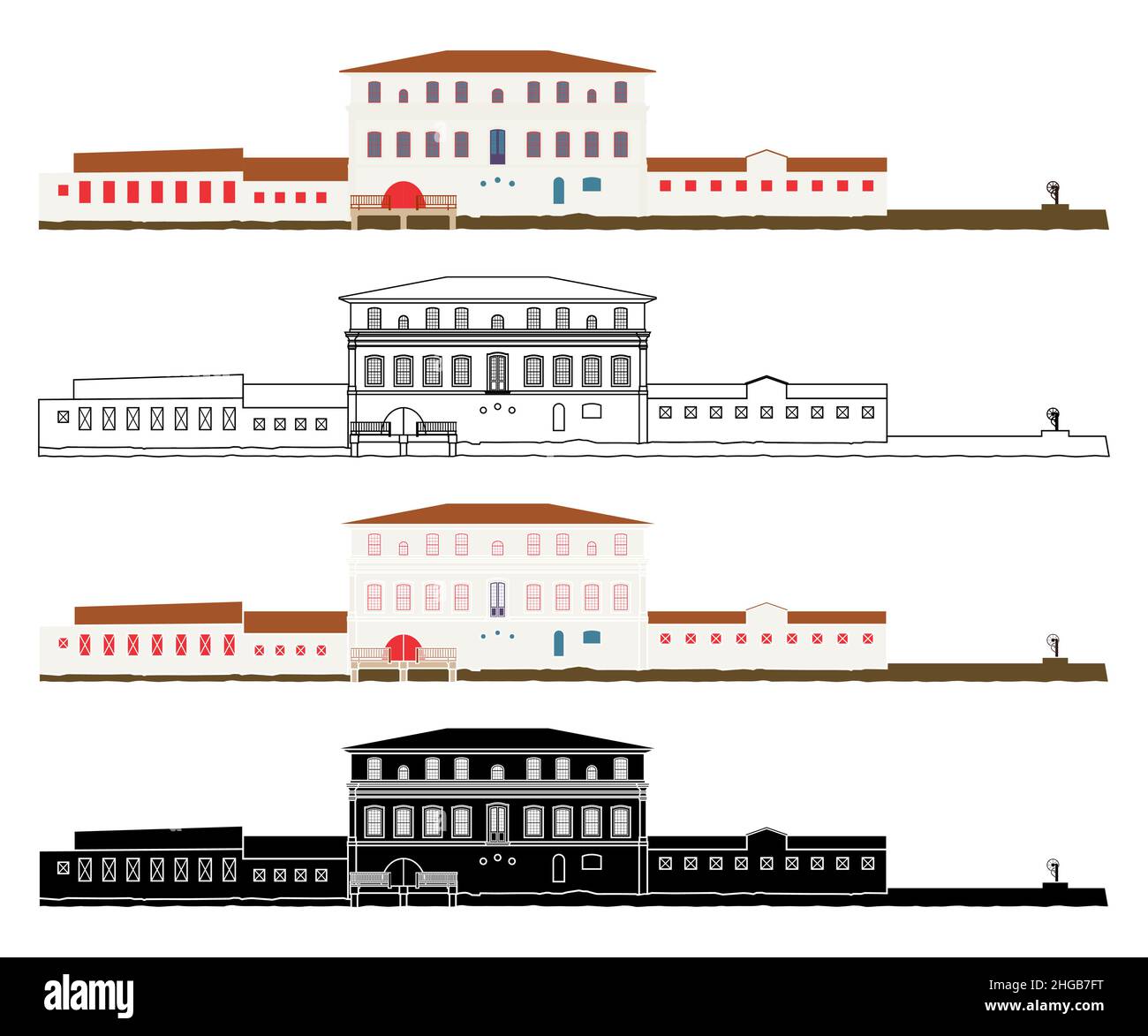 Museum style building Cut Out Stock Images & Pictures - Alamy