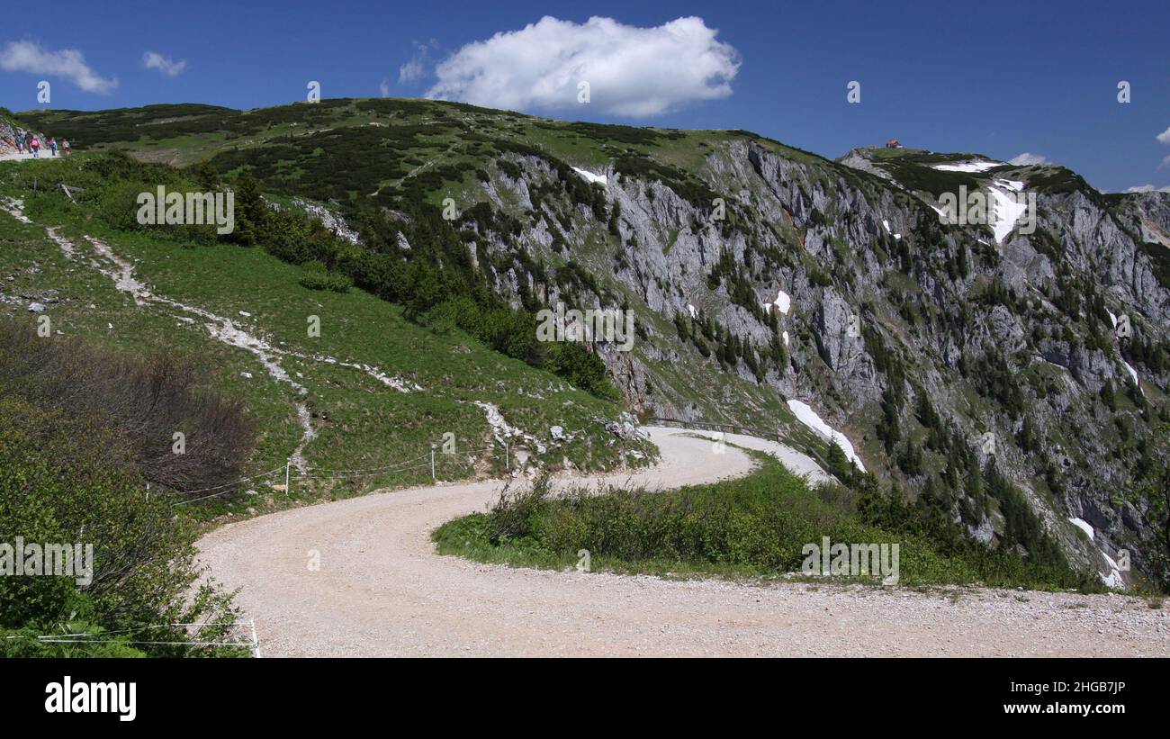 Landscape at hiking track to Schneealpe,Styria,Austria,Europe Stock ...