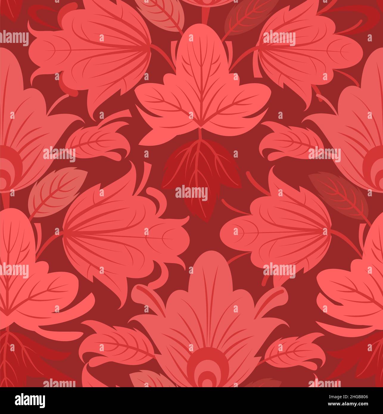 Blue vegetable seamless pattern. Cool ornament. Interlacing of branches ...