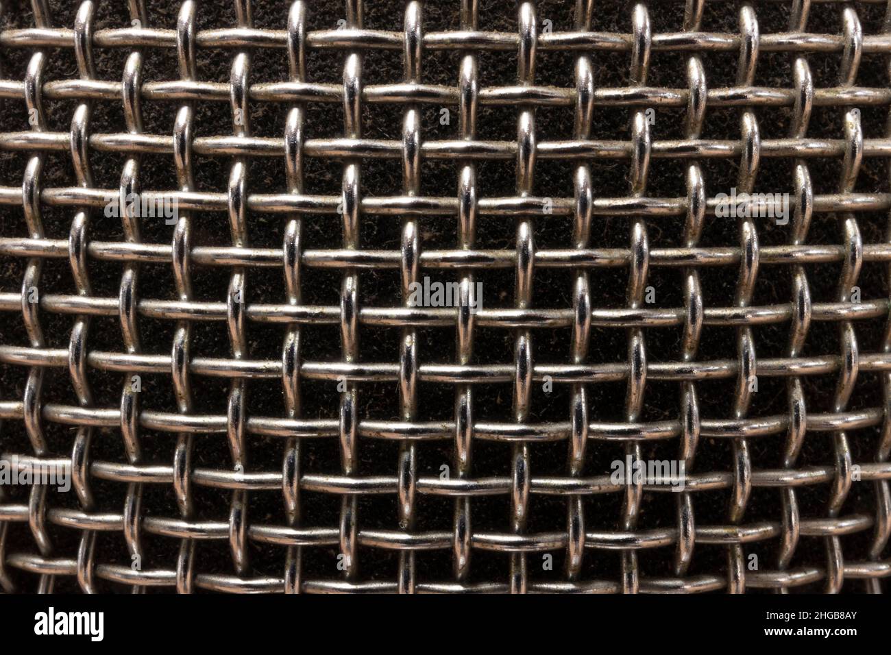 Antique Radio Microphone grille macro closeup for background Stock ...