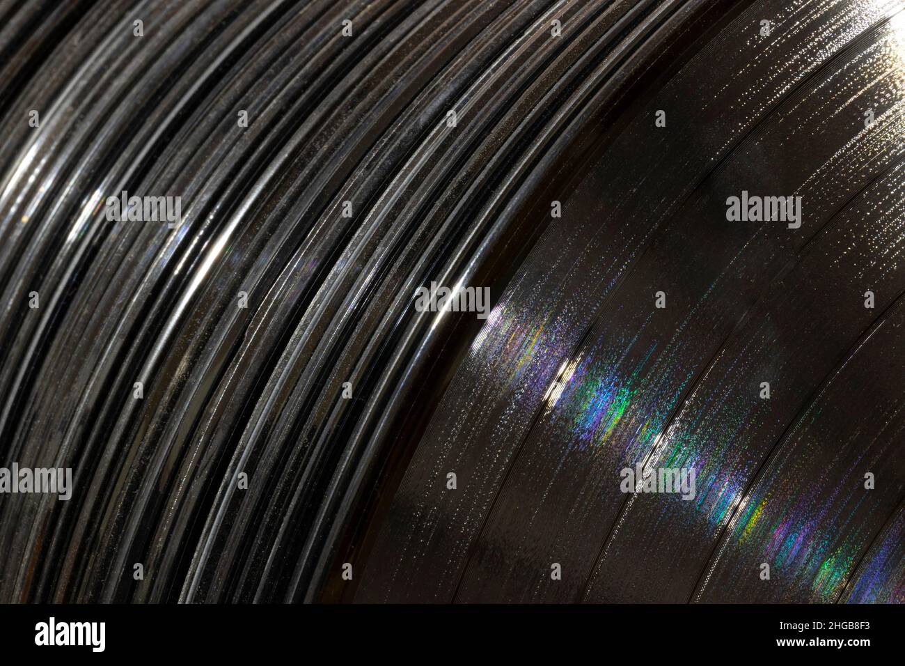 Vinyl LP Record grooves for musical background. Before streaming, Long ...