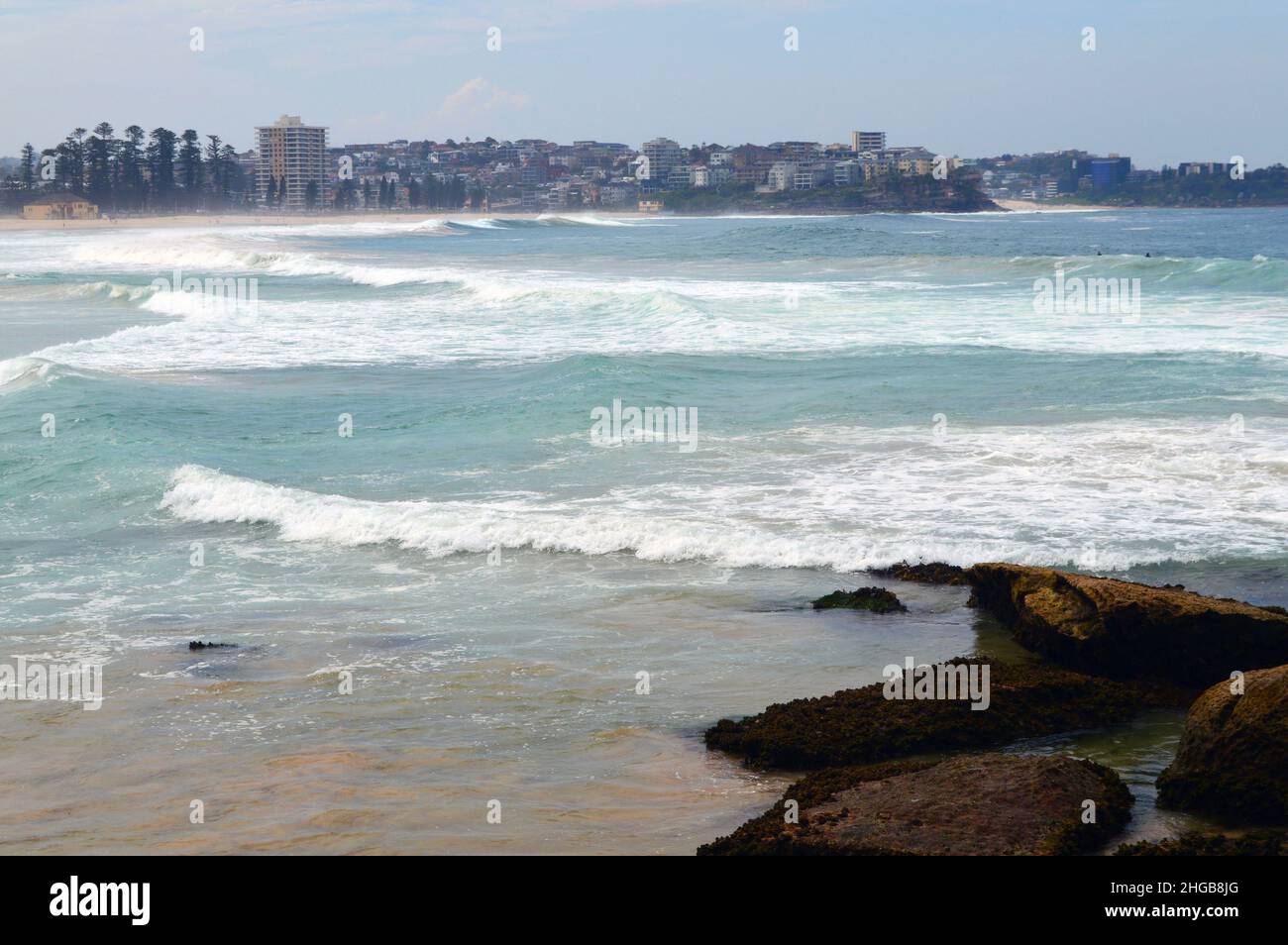 A view of the surf at Manly Beach in Sydney, Australia Stock Photo - Alamy