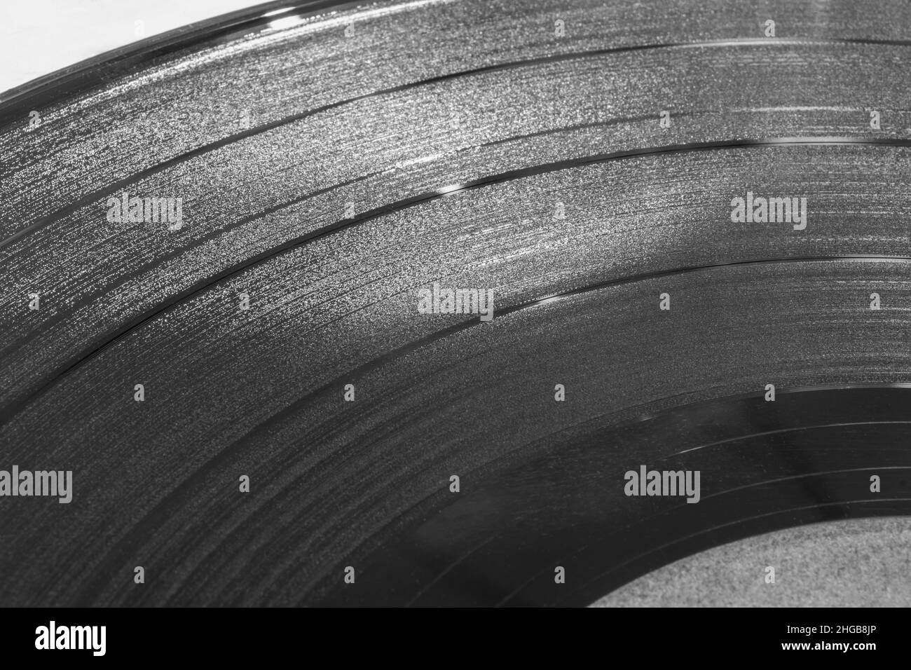 Vinyl LP Record grooves for musical background. Before streaming, Long ...