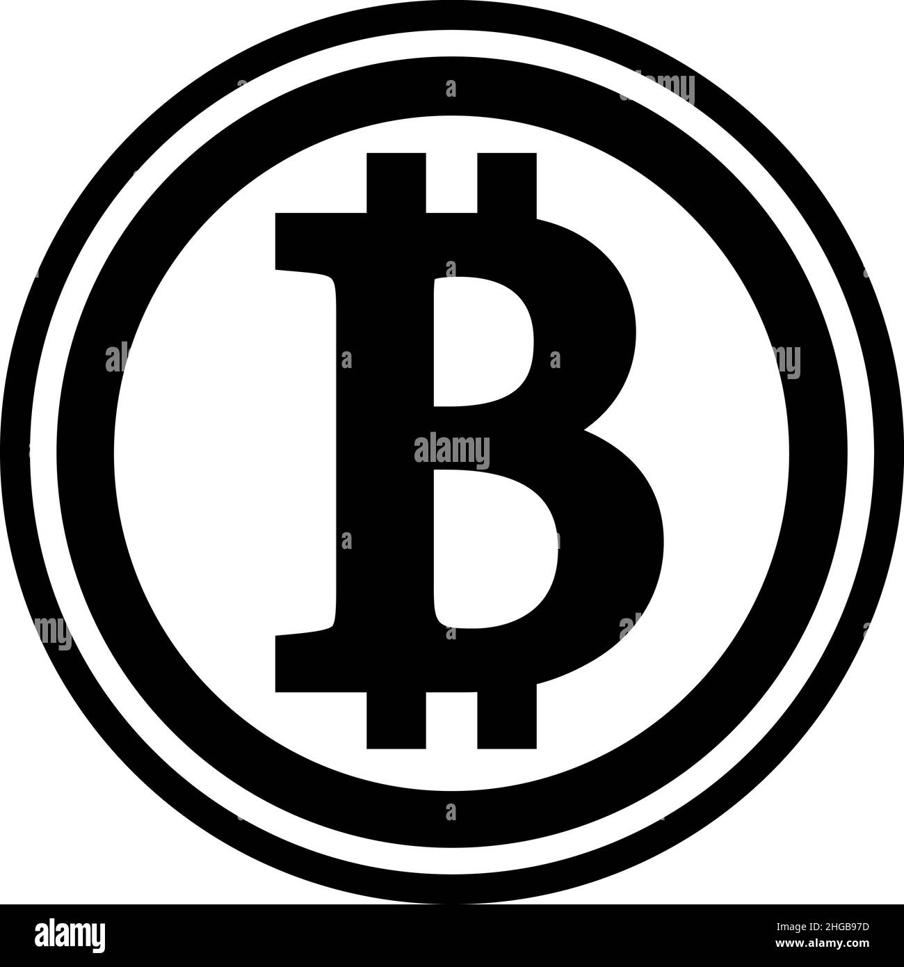 The Bitcoin icon. The symbol of payment by bitcoin. The cryptocurrency ...