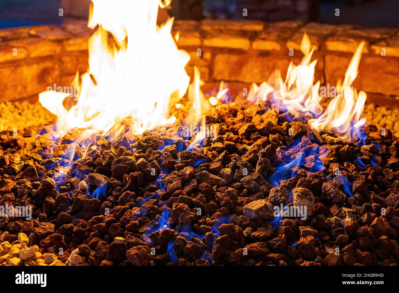 Close up shot of flame swinging in Lake Hefner at Oklahoma Stock Photo ...