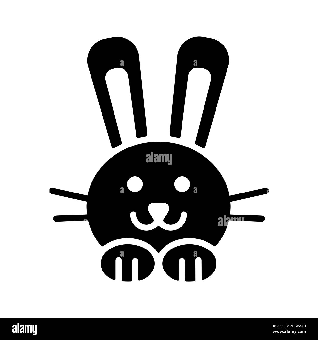 Rabbit vector glyph icon. Pet animal sign. Graph symbol for pet and ...