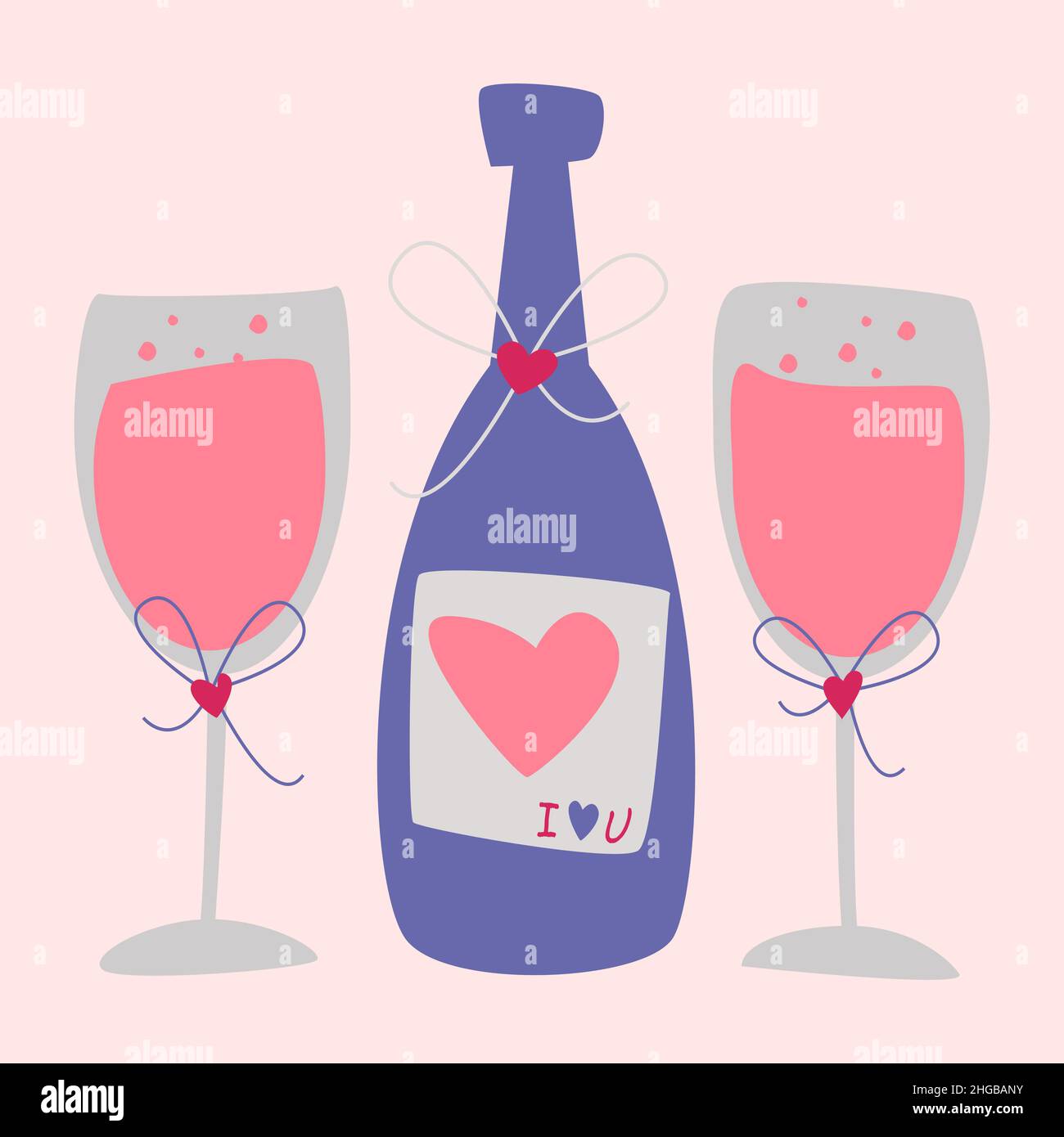 Glasses red wine candle Stock Vector Images - Alamy