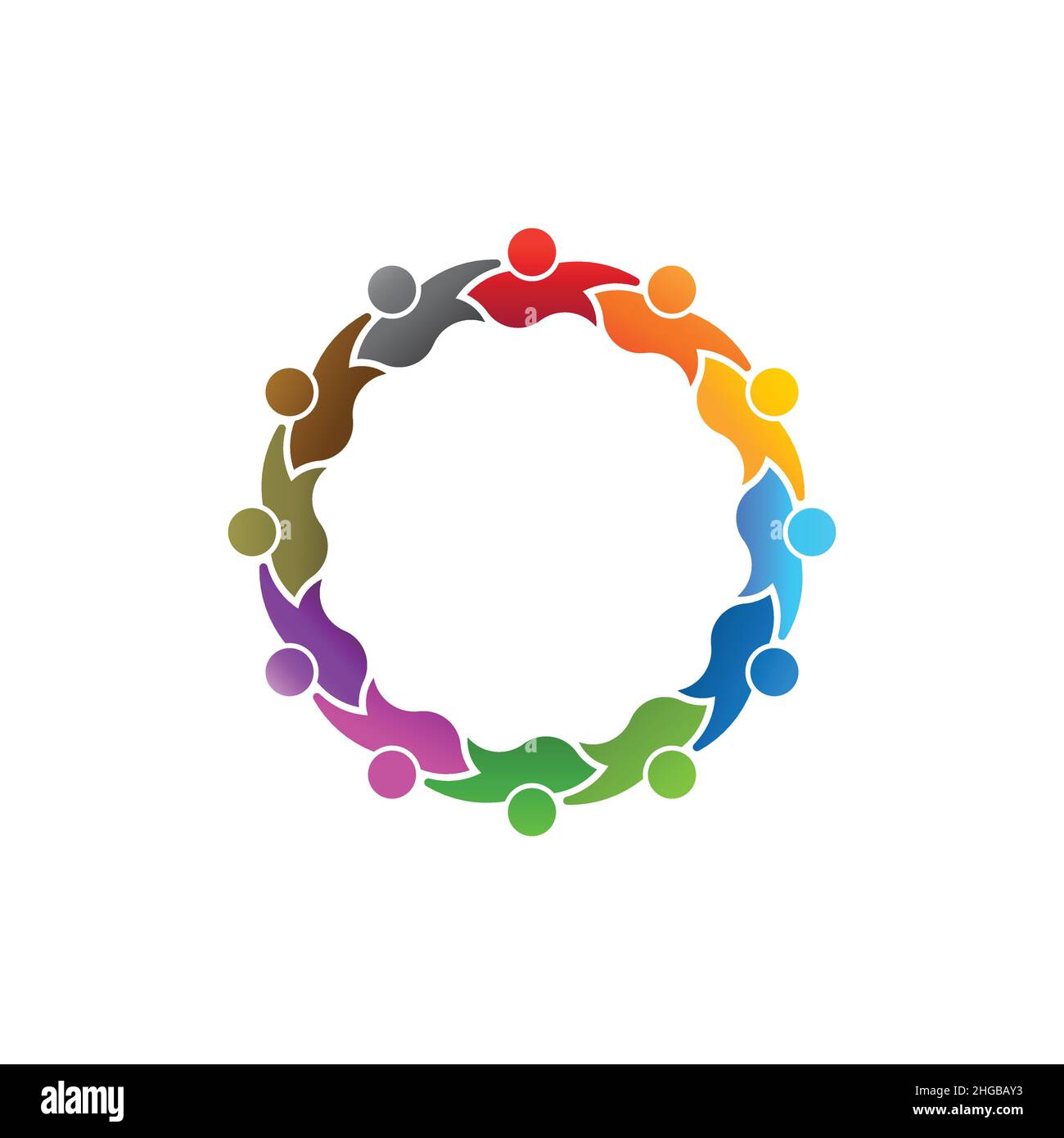 Teamwork Twelve Friends image. Concept of Group of People Stock Vector ...