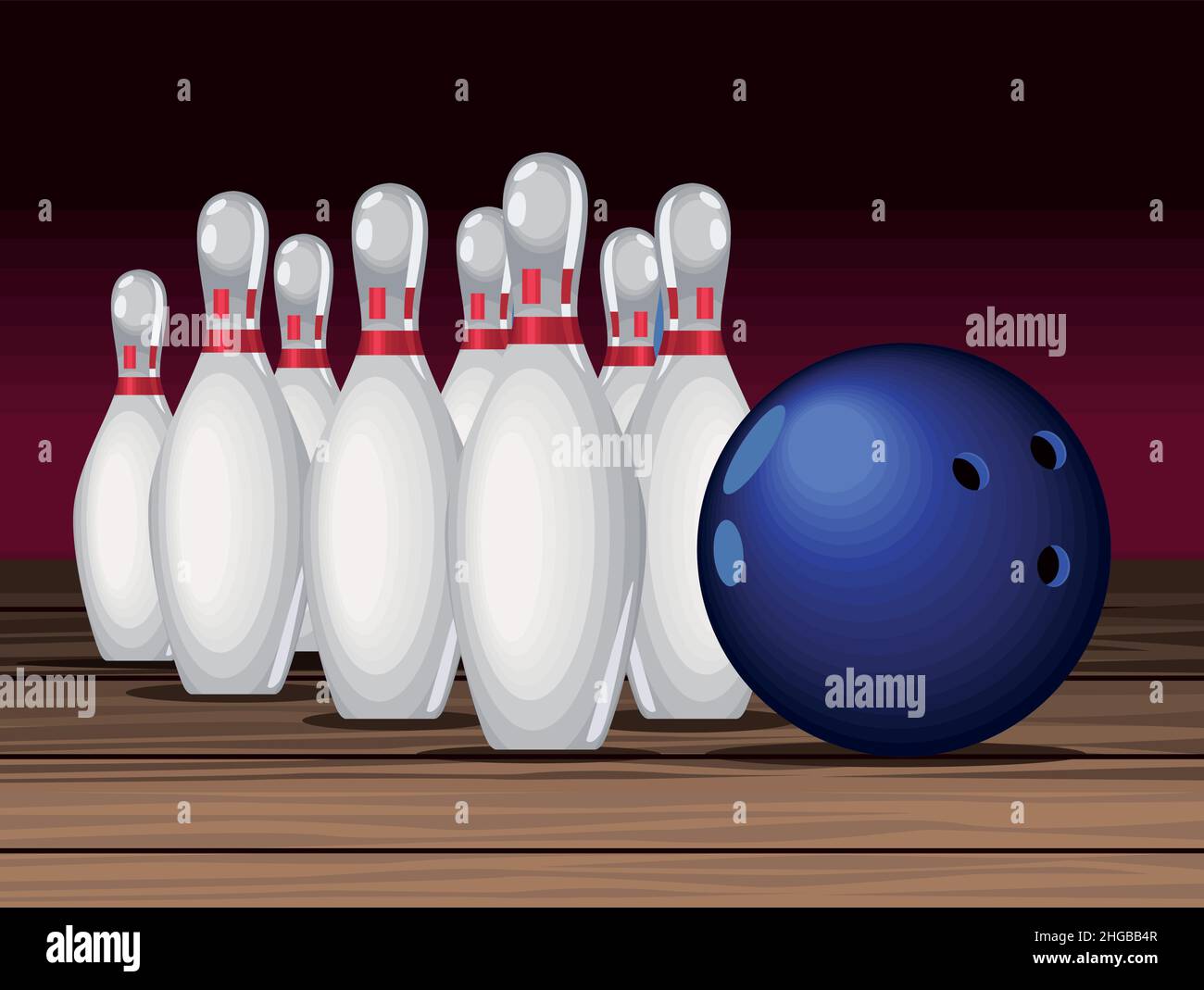 bowling pines and ball Stock Vector Image & Art - Alamy