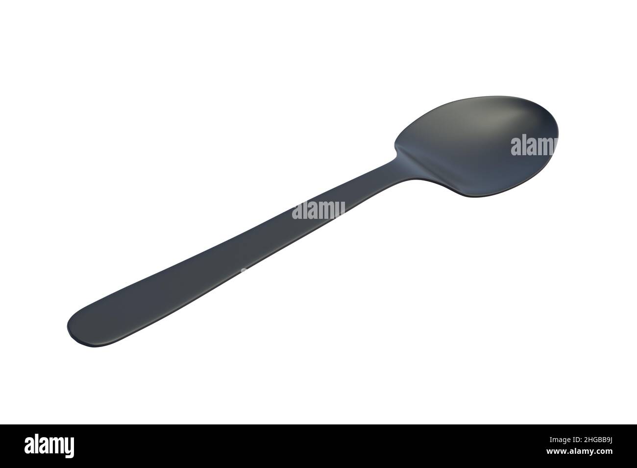 Spoon isolated on white background. 3d render Stock Photo - Alamy