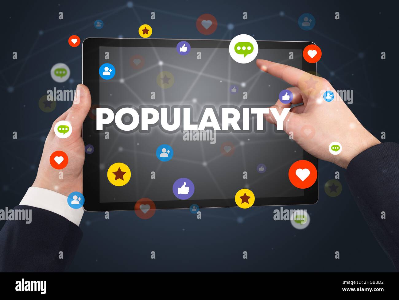 Close-up of a touchscreen, social media concept Stock Photo - Alamy