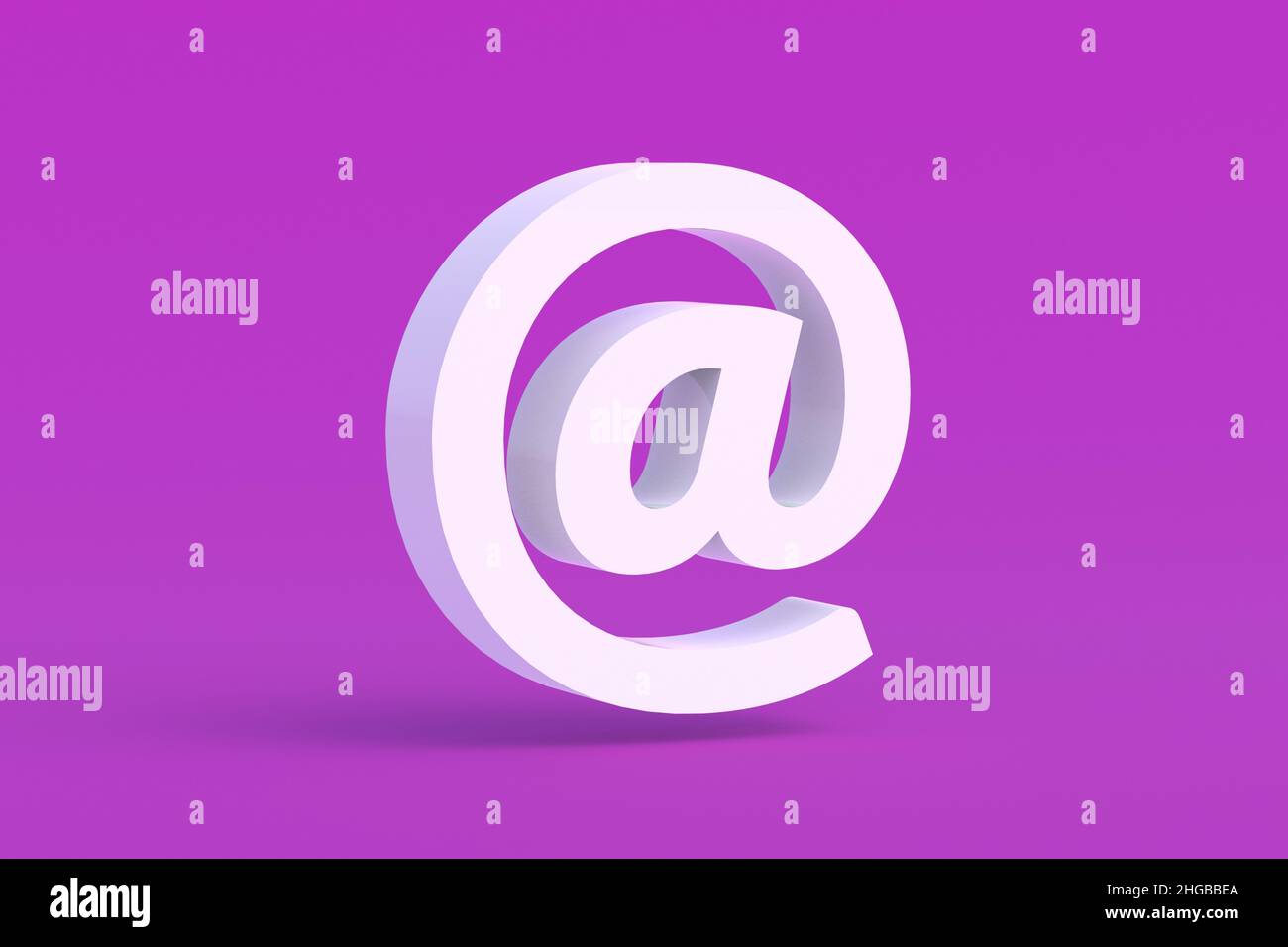 Email sign, symbol on velvet violet background. Access to the Internet ...