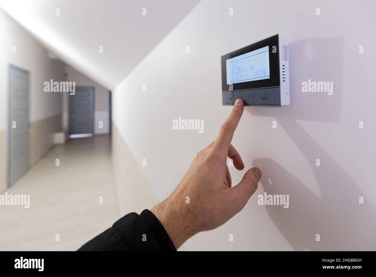 The air conditioning and heating control panel for the apartment and ...