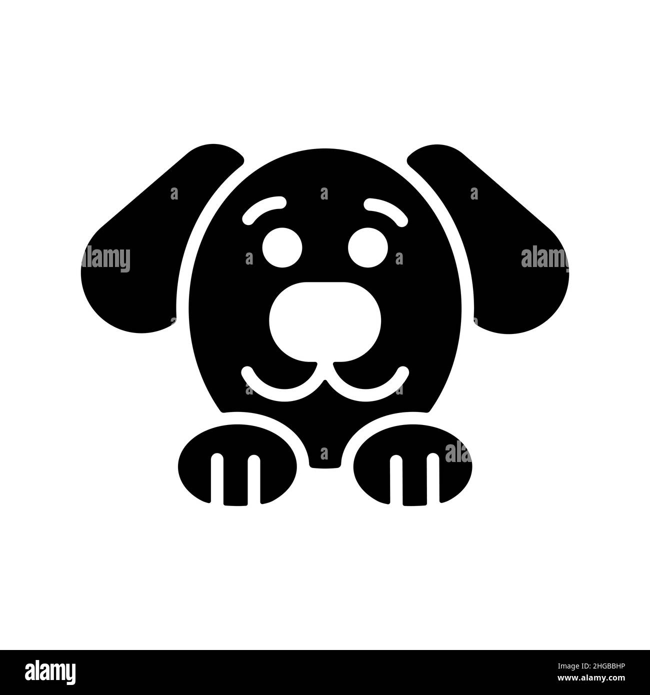Dog vector glyph icon. Pet animal sign. Graph symbol for pet and ...