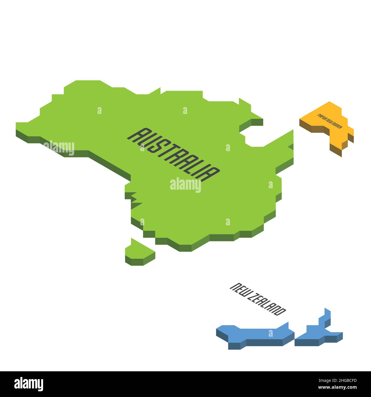 Isometric political map of Australia Stock Vector Image & Art - Alamy