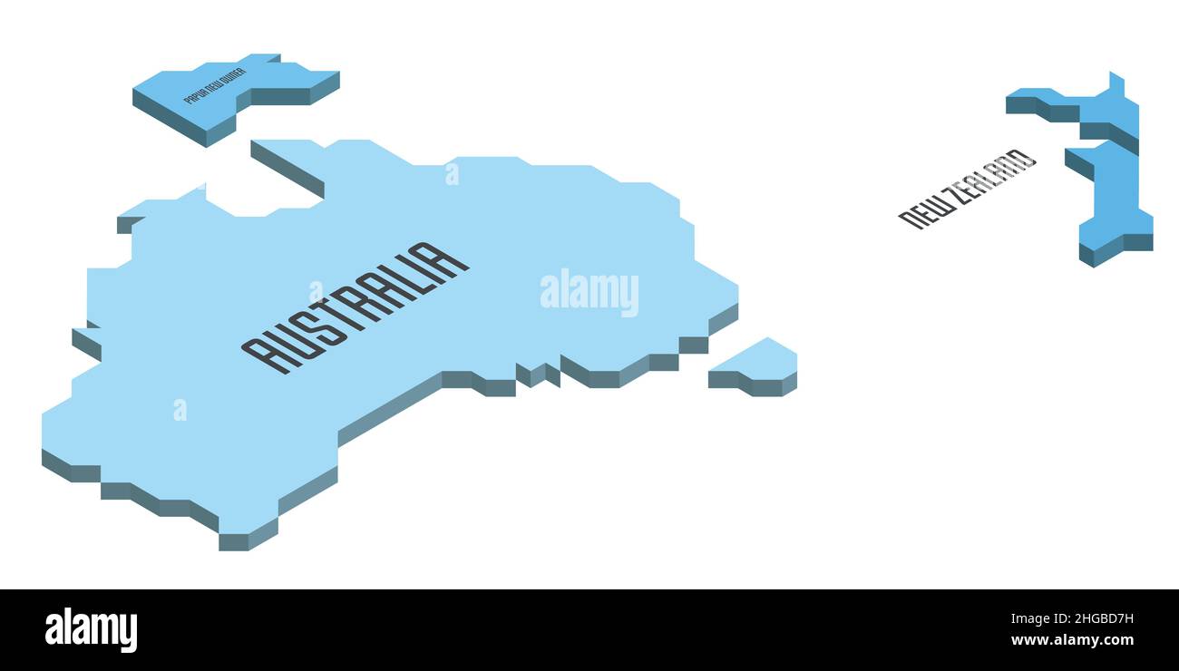 Isometric political map of Australia Stock Vector Image & Art - Alamy
