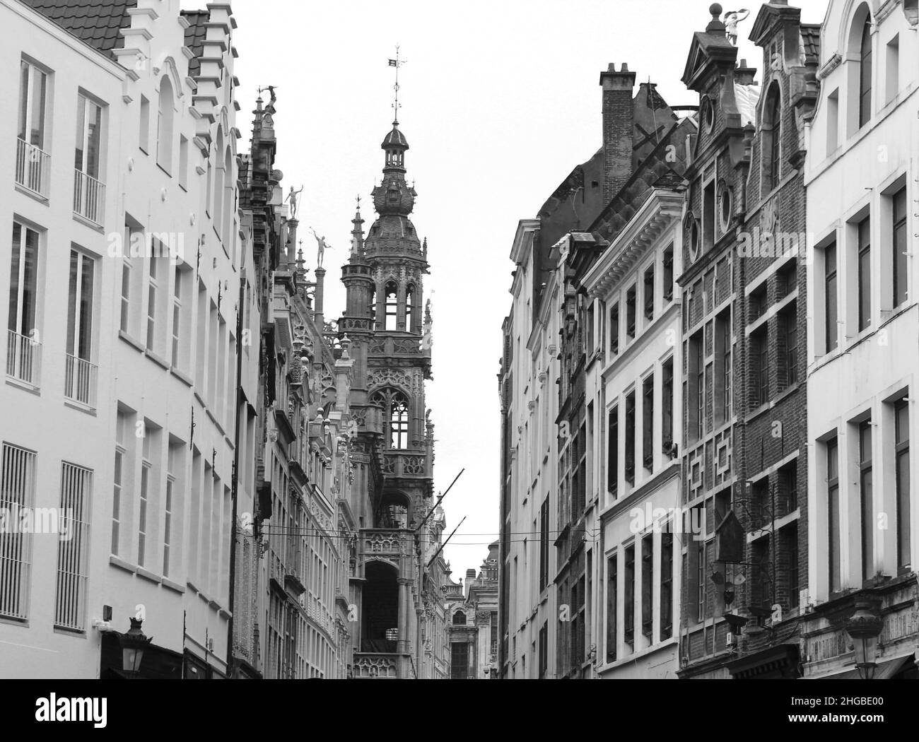 Broodhuis or bread house in brussels Black and White Stock Photos ...