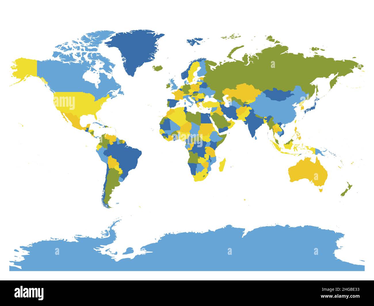 Colorful political map of World Stock Vector Image & Art - Alamy