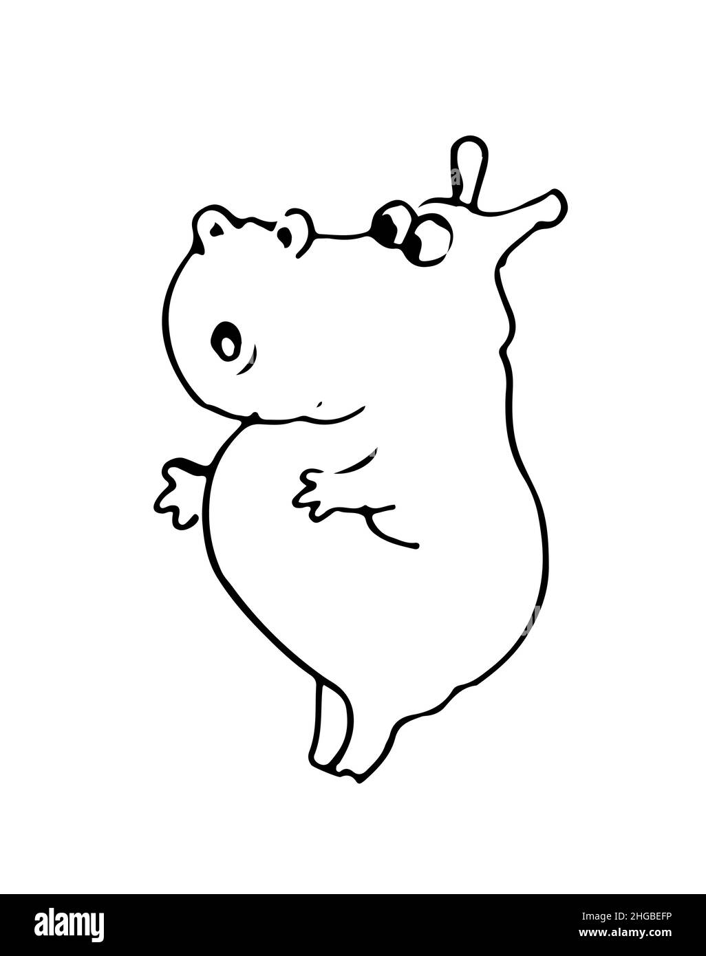 Hippo outline on white hi-res stock photography and images - Alamy