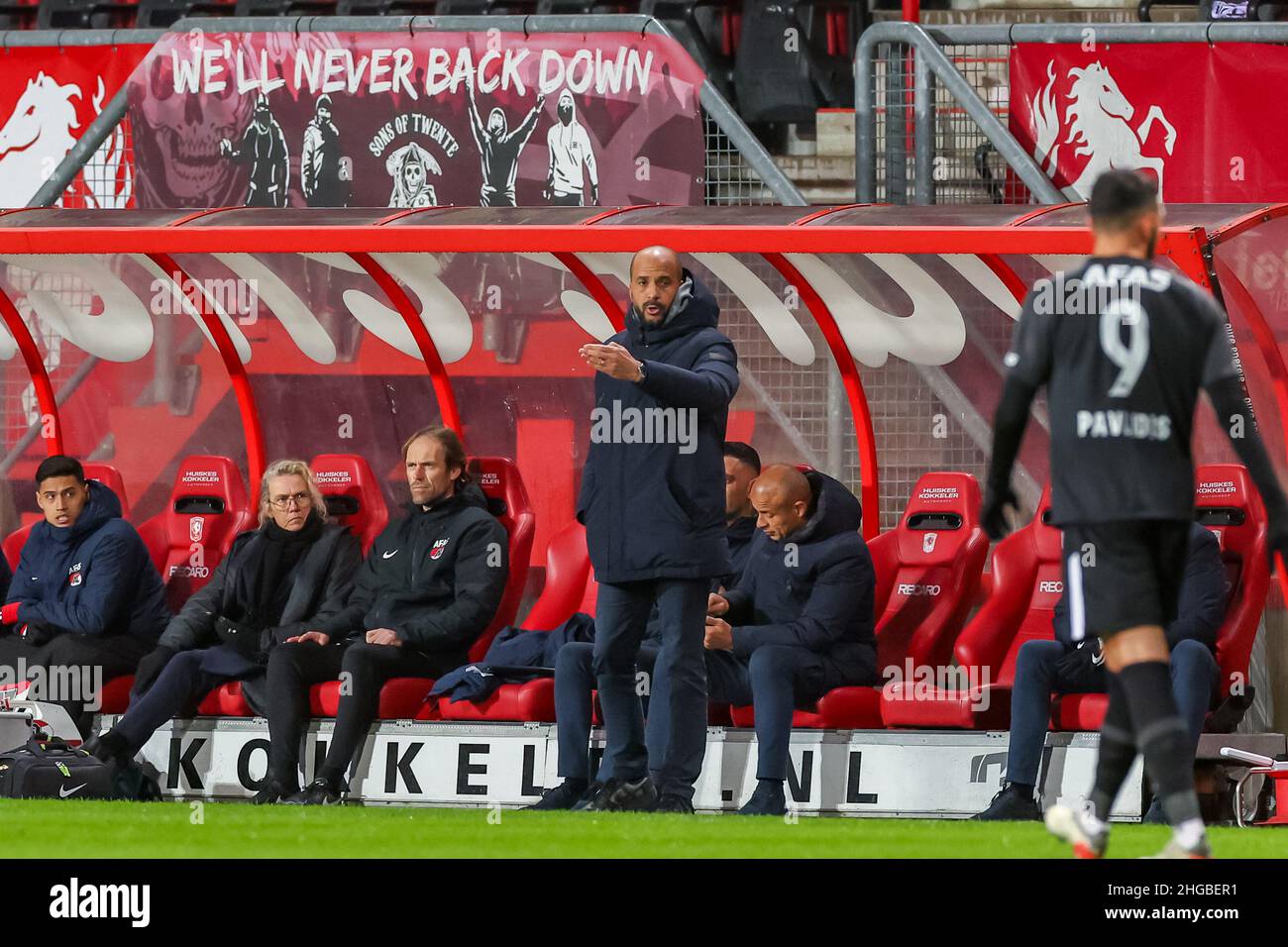 ENSCHEDE, NETHERLANDS - JANUARY 19: Head coach Pascal Jansen of AZ ...