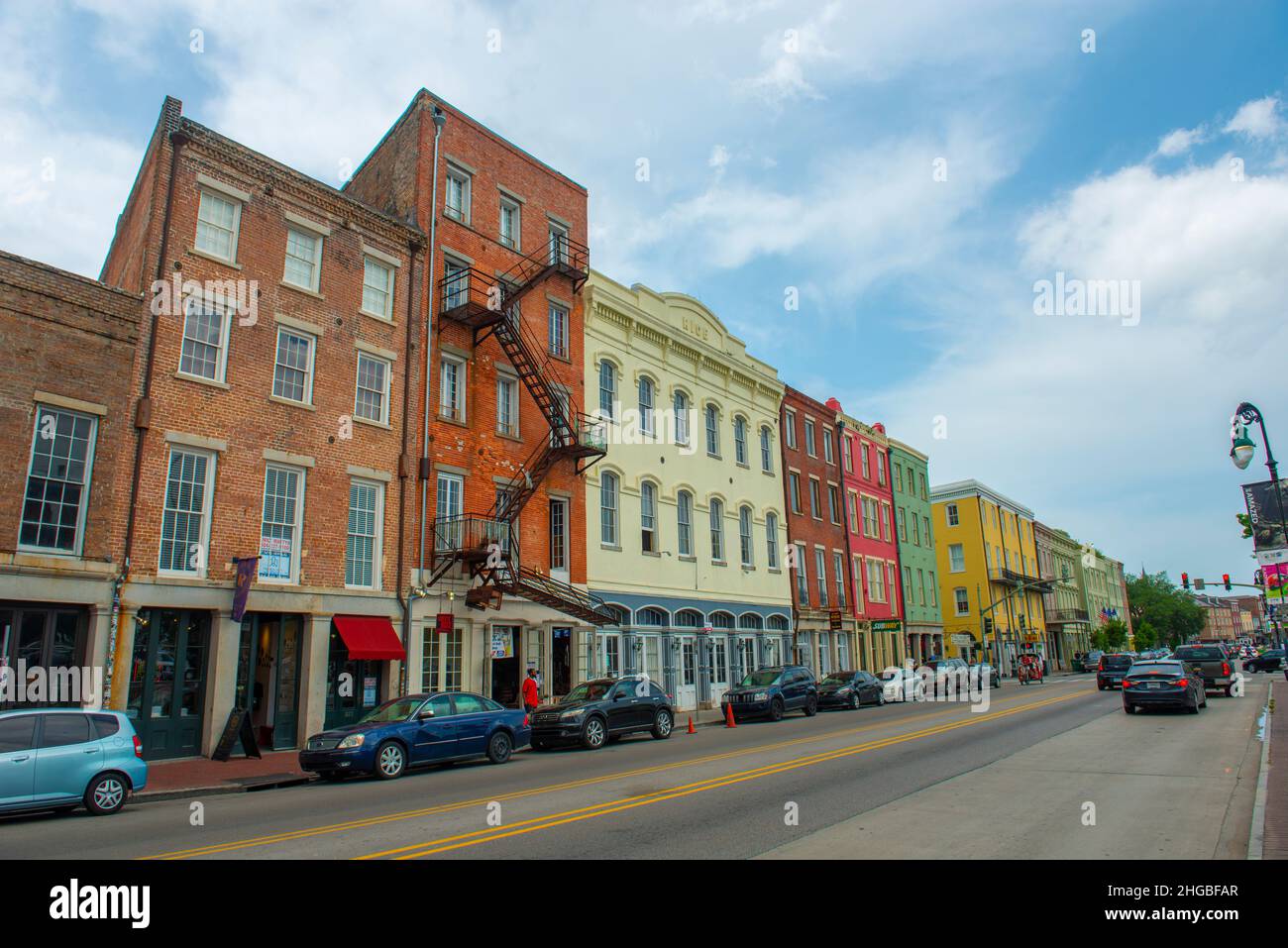Historic commercial buildings at 233 N Peters Street between Bienville ...