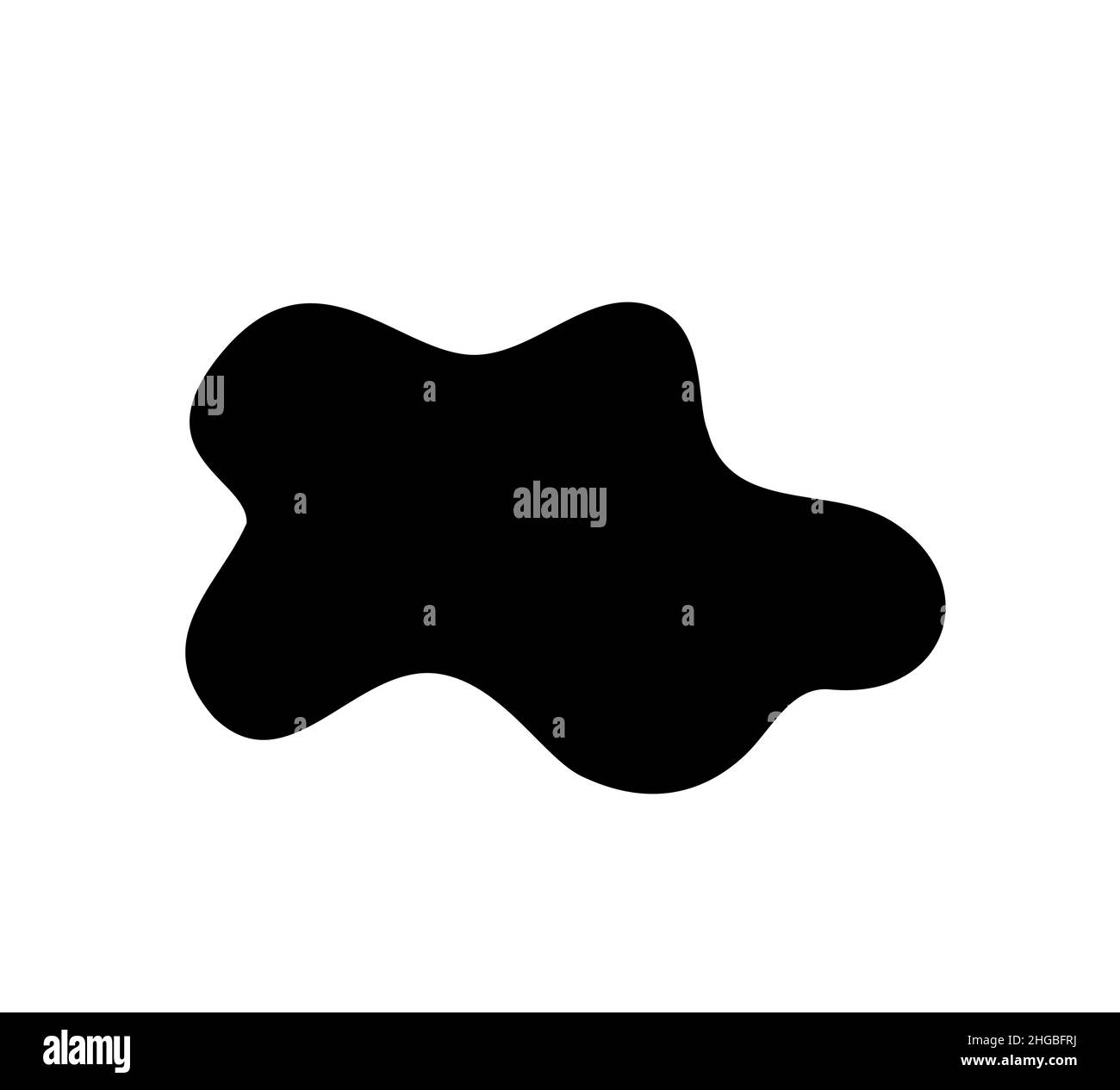 Ink stain, mottle spot irregular shape. Smooth form vector illustration ...